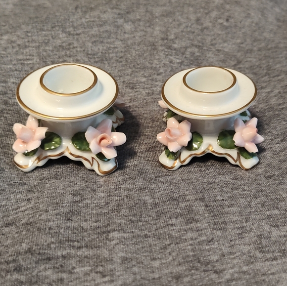 Accents | Vintage Set Of 2 Kaiser Rose Porcelain Candle Holders | Poshmark